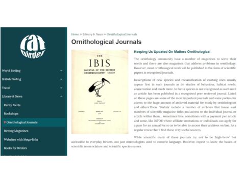 A Comprehensive List Of Ornithology Journals - Bird Alliance